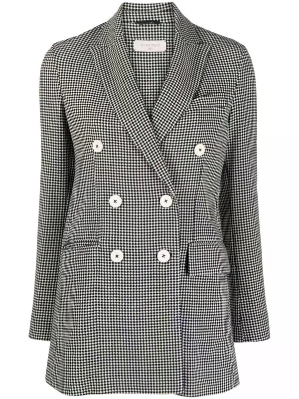 CIRCOLO 1901 Check-print Double-breasted Blazer