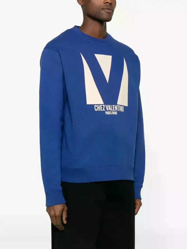 Valentino Garavani Chez-print Sweatshirt - Blue