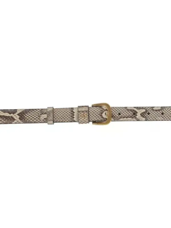 Valentino Garavani Snake-effect Belt - Neutrals