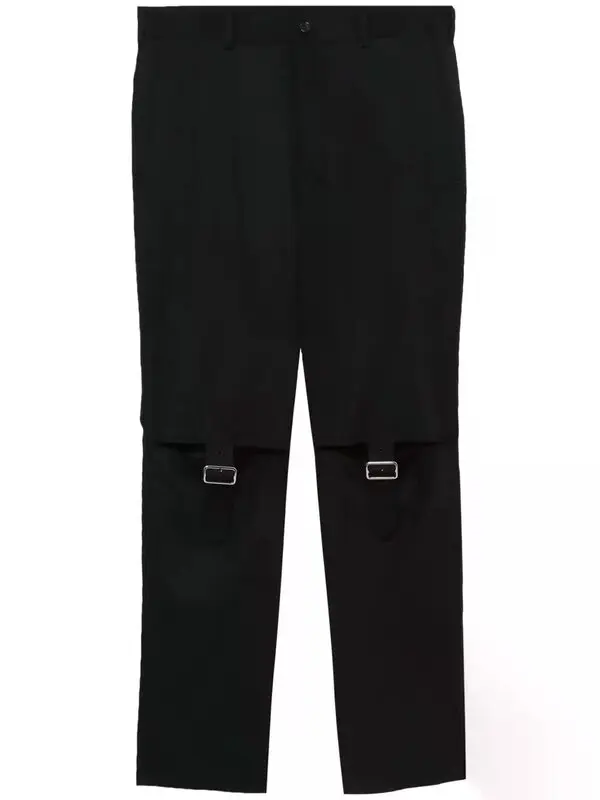 Comme Des Garçons Strap-detail Straight-leg Trousers