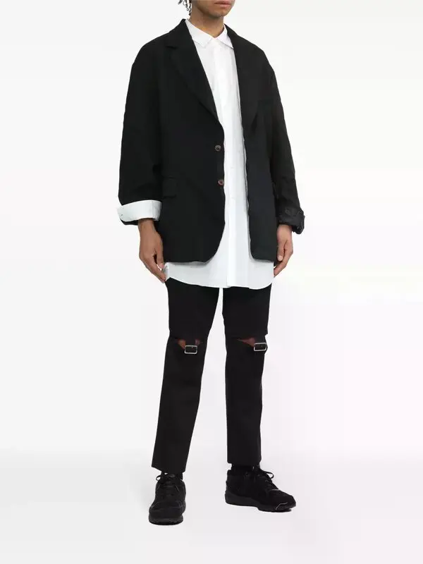 Comme Des Garçons Strap-detail Straight-leg Trousers
