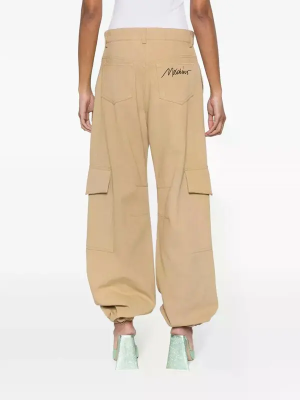Moschino Embroidered Cargo Palazzo Pants