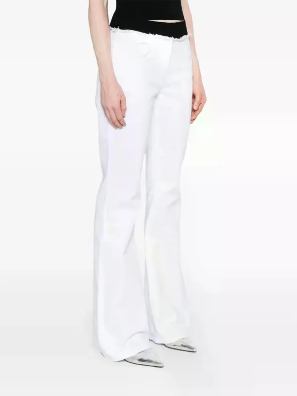 Givenchy Raw-cut Detail Low-rise Flared Jeans