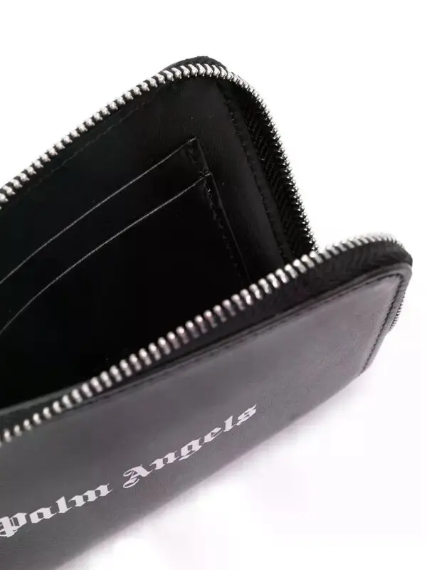 Palm Angels Logo-print Leather Cardholder