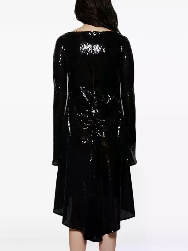 COURREGES Sequined Asymmetric Midi Dress