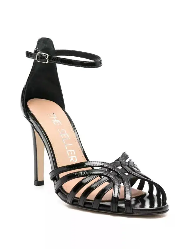 THE SELLER 100mm High Heel Leather Sandals
