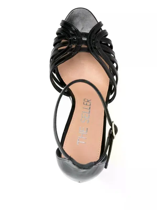 THE SELLER 100mm High Heel Leather Sandals