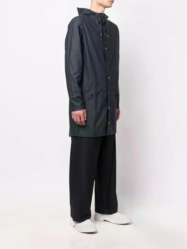 Rains Drawstring Hood Raincoat - Blue