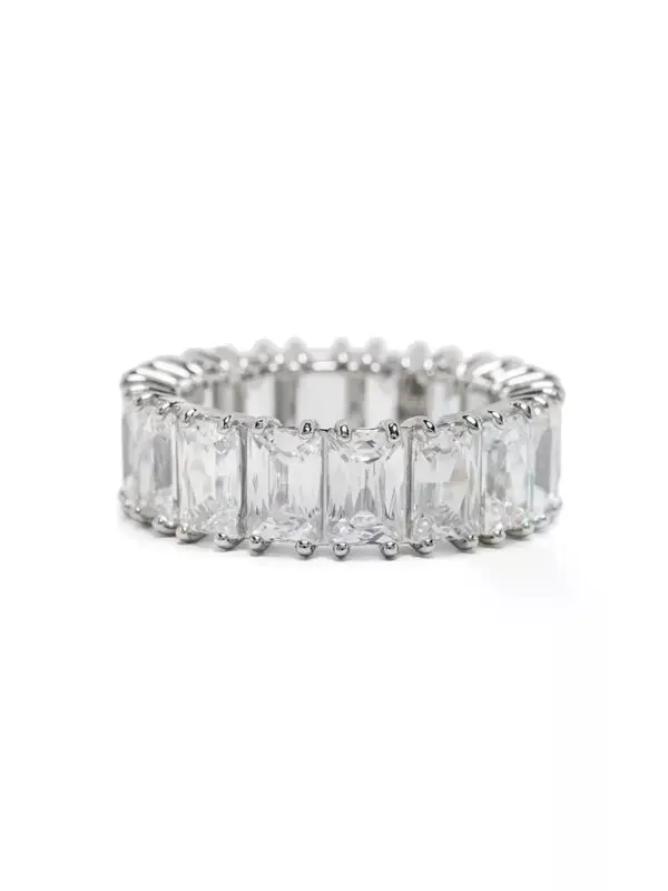 SWAROVSKI Matrix Emerald Cut Crystal Cocktail Band Ring