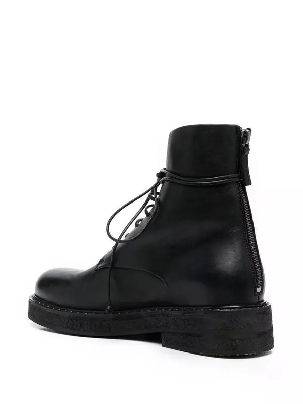 Marsèll Parruca Leather Lace-up Combat Boots - Black