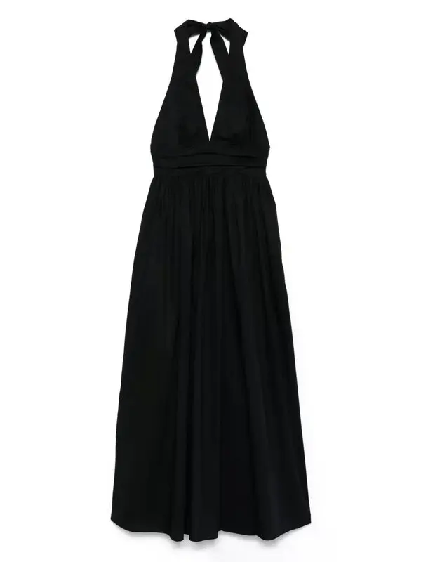 Matteau Plunge Halterneck Midi Dress - Black