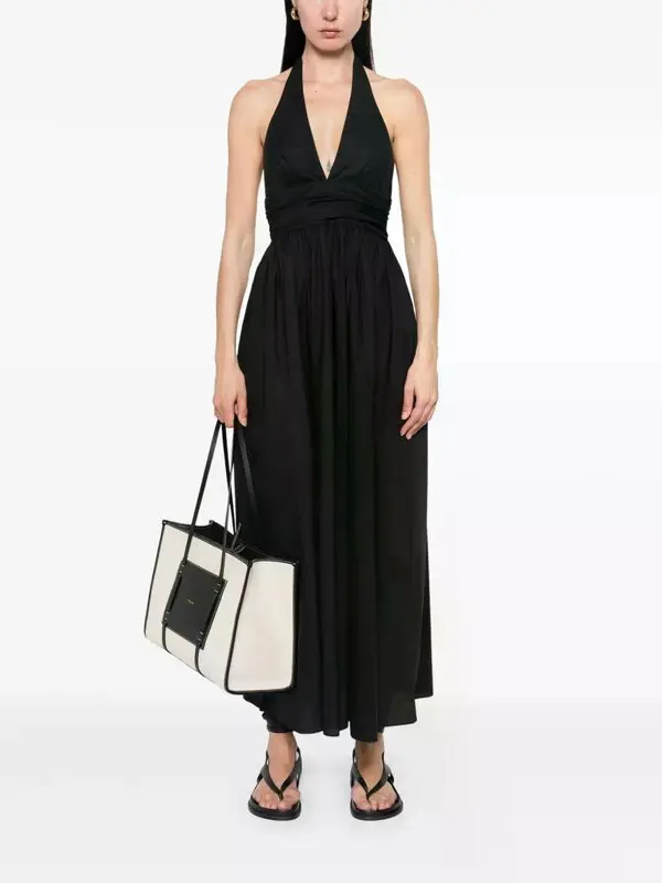 Matteau Plunge Halterneck Midi Dress - Black