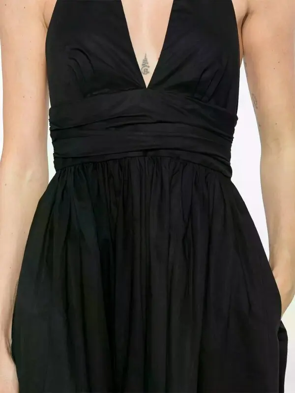 Matteau Plunge Halterneck Midi Dress - Black