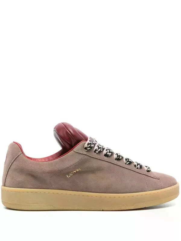LANVIN Future Hyper Curb Suede Sneakers - Brown