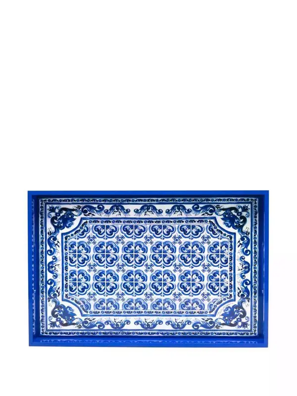 Dolce & Gabbana Logo-engraved Tray - Blue