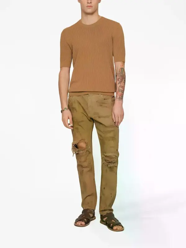 Dolce & Gabbana Ripped Slim-fit Jeans