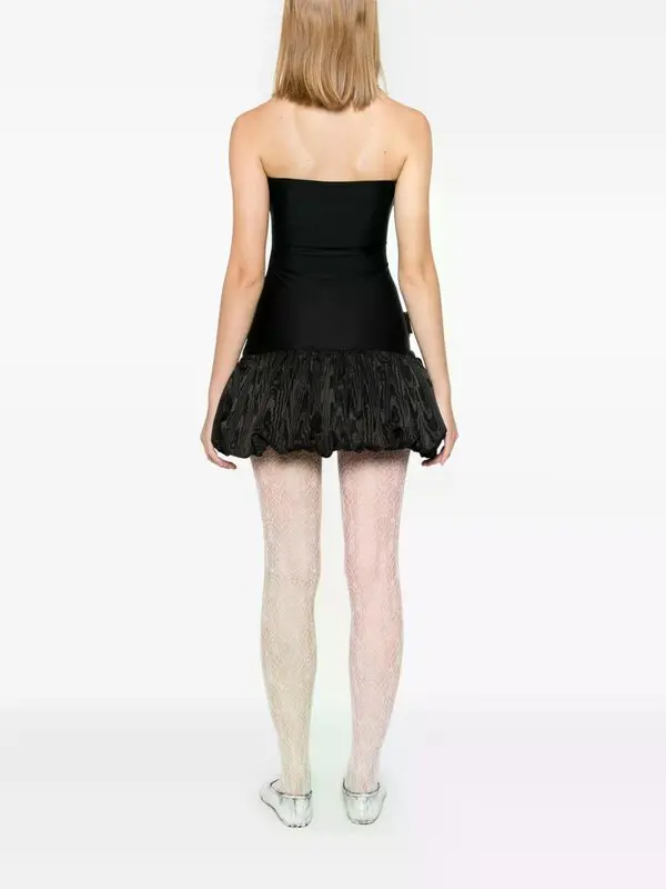 MARINE SERRE Strapless Puffball Hem Mini Dress