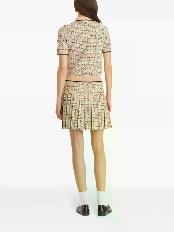 Tory Burch Monogram Jacquard Polo Top