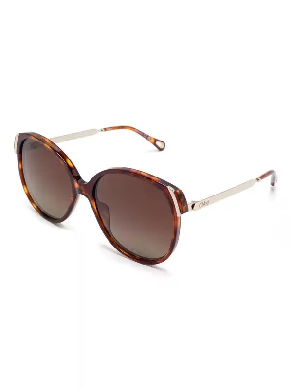 Chloé Butterfly-frame Sunglasses - Brown