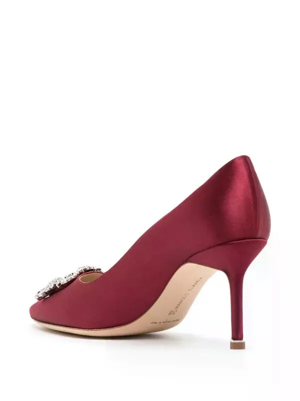 Manolo Blahnik Hangisi 70mm Crystal-buckle Pumps