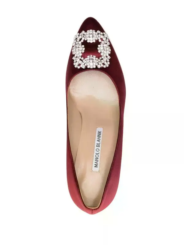 Manolo Blahnik Hangisi 70mm Crystal-buckle Pumps