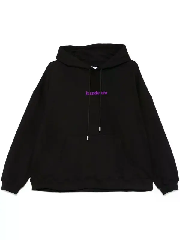 Gcds Embroidered Cotton Jersey Hoodie
