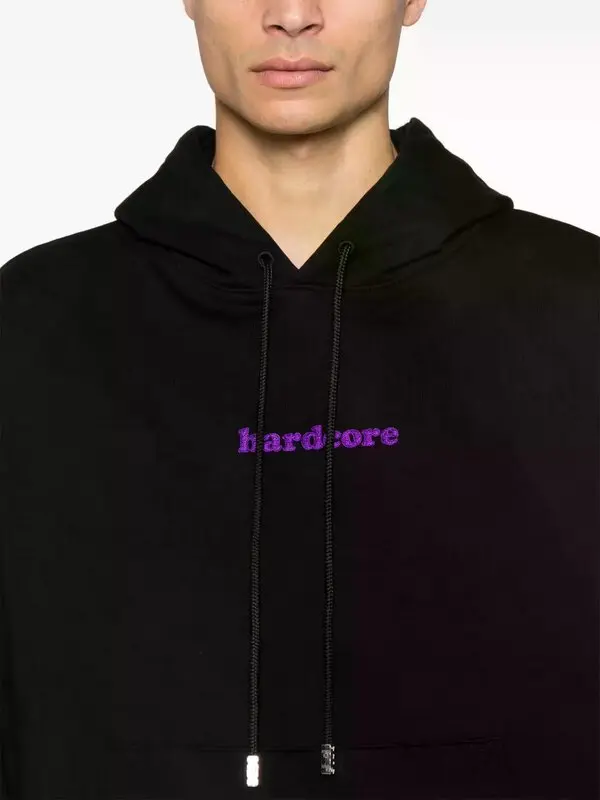 Gcds Embroidered Cotton Jersey Hoodie