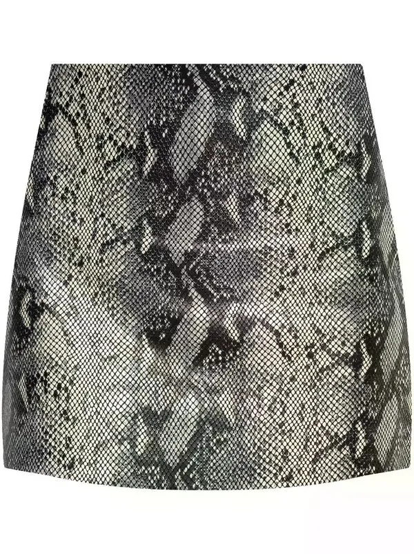 ALLSAINTS Renai Snakeskin Print Mini Skirt