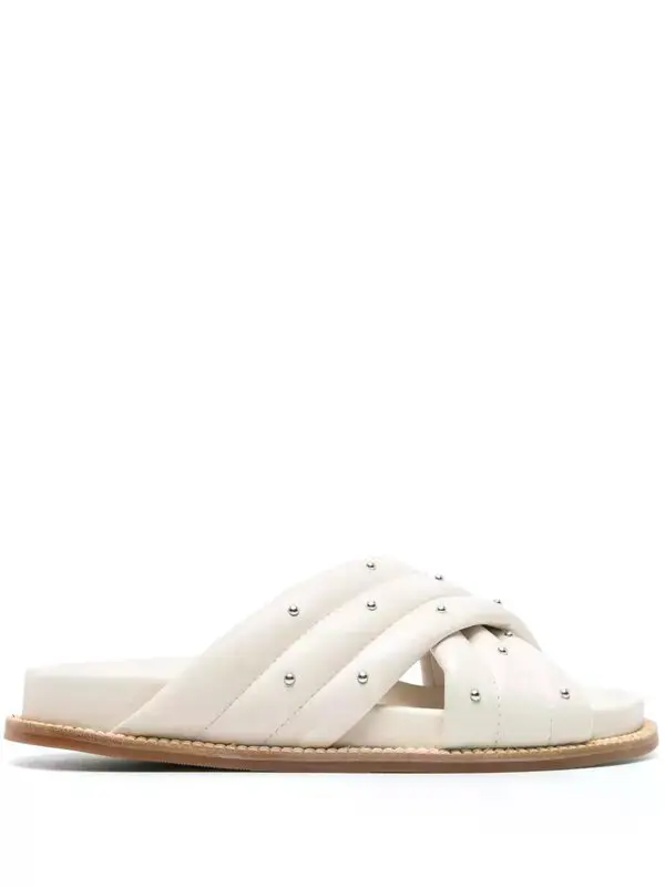 Fabiana Filippi Leather Studded Slides