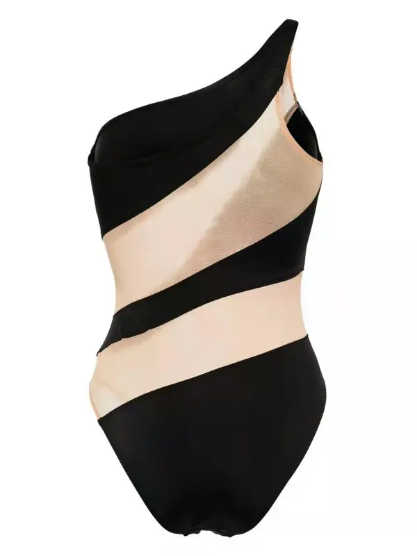 Norma Kamali One-shoulder Snake Print Swimsuit