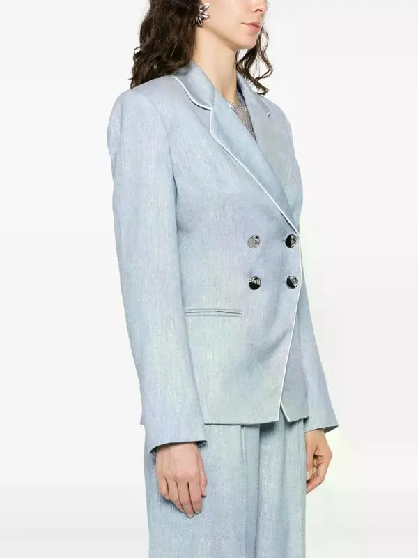 GENNY Pipe-trimmed Double-breasted Blazer