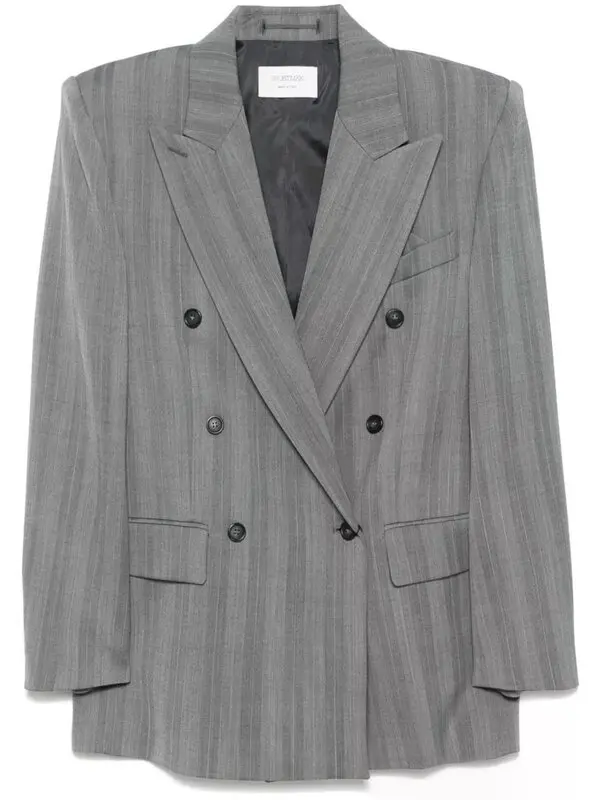 Sportmax Herringbone Double-breasted Blazer