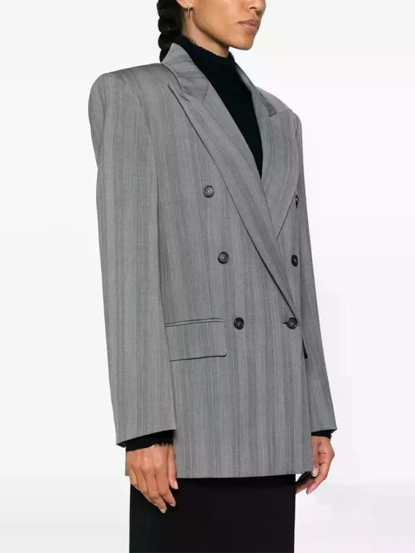 Sportmax Herringbone Double-breasted Blazer