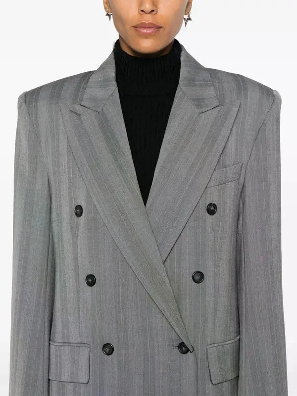 Sportmax Herringbone Double-breasted Blazer