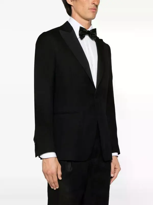 LARDINI Single-breasted Wool-blend Blazer