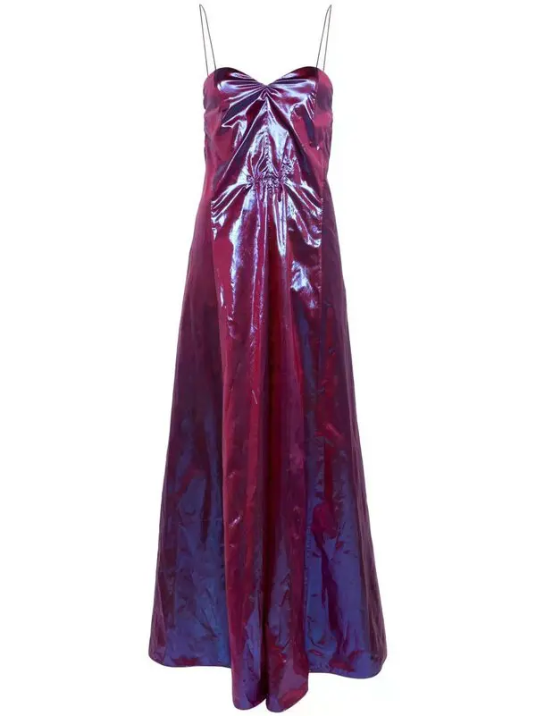 FORTE_FORTE Sweetheart Neck Lamé Gown