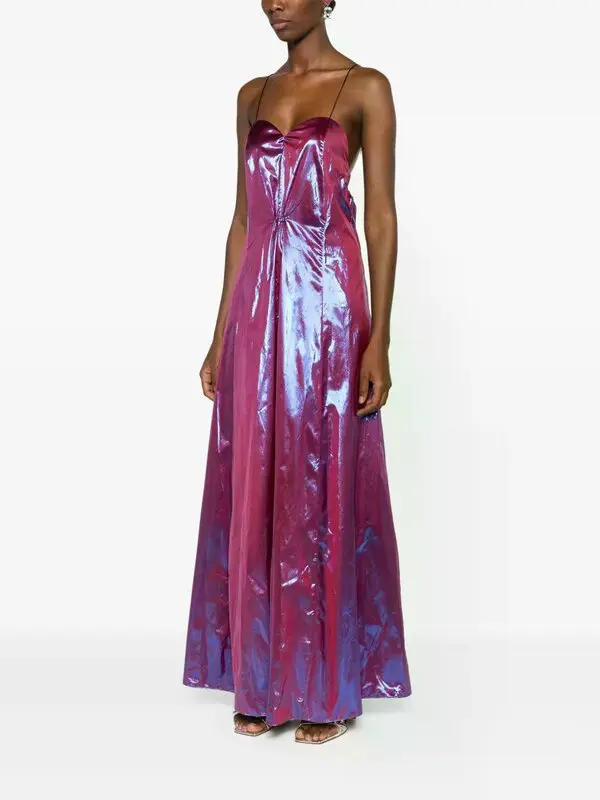 FORTE_FORTE Sweetheart Neck Lamé Gown