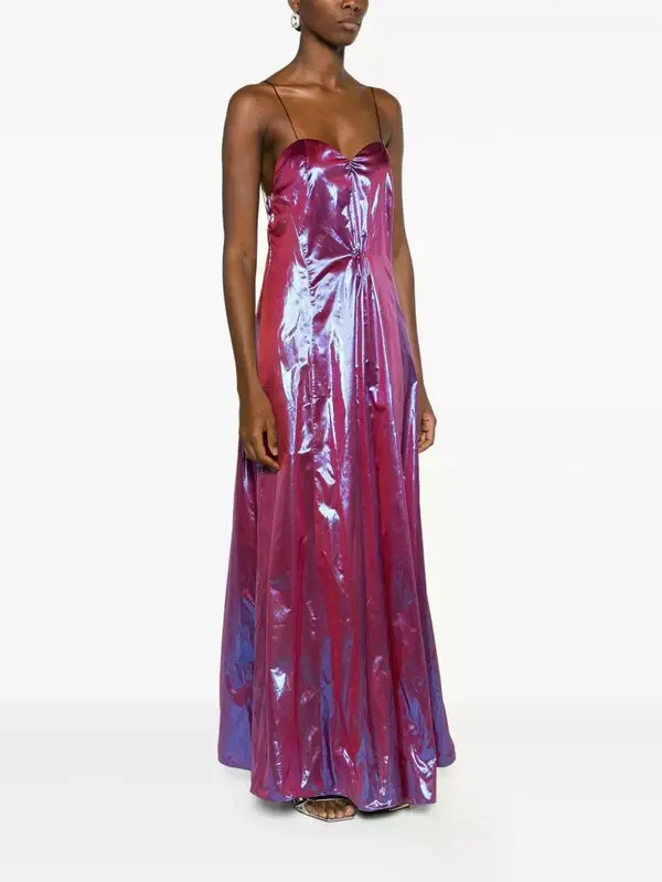FORTE_FORTE Sweetheart Neck Lamé Gown