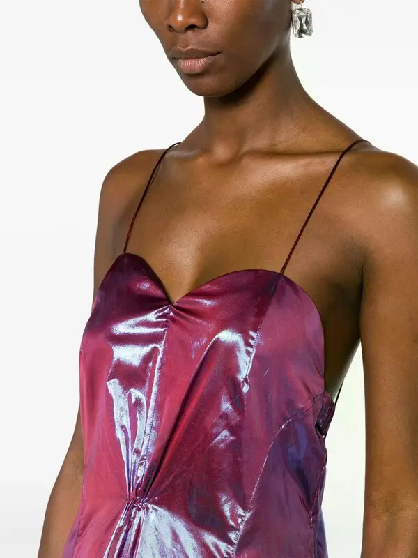 FORTE_FORTE Sweetheart Neck Lamé Gown