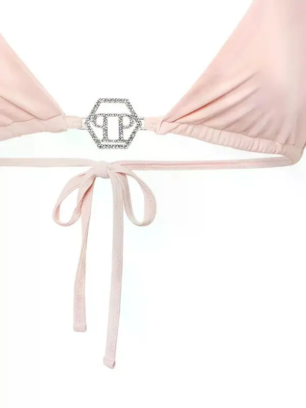 Philipp Plein Bikini Set With Logo Plaque