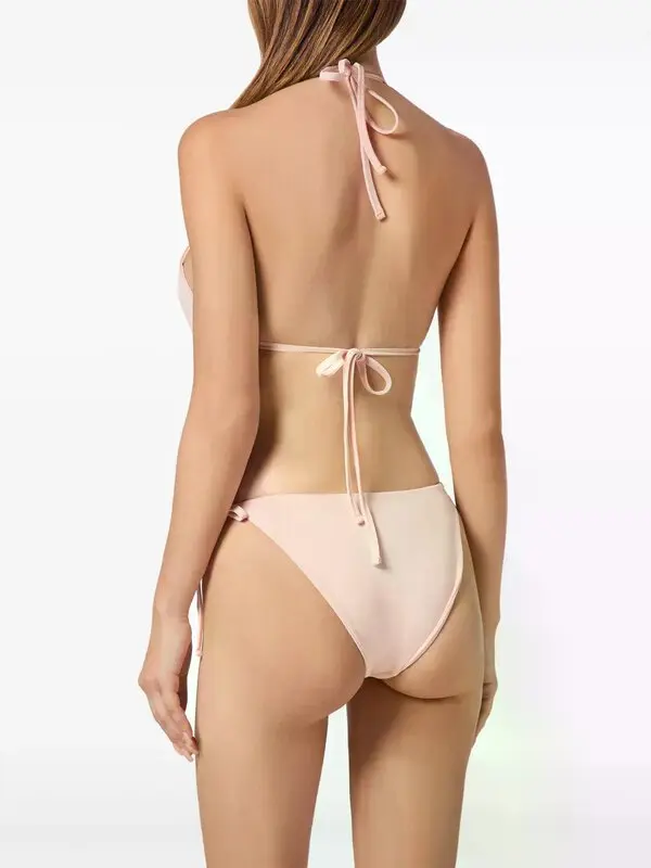 Philipp Plein Bikini Set With Logo Plaque