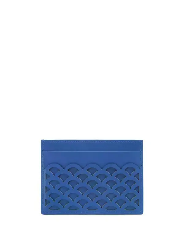 SERGIO ROSSI Sr Mermaid Embossed-detailed Cardholder - Blue