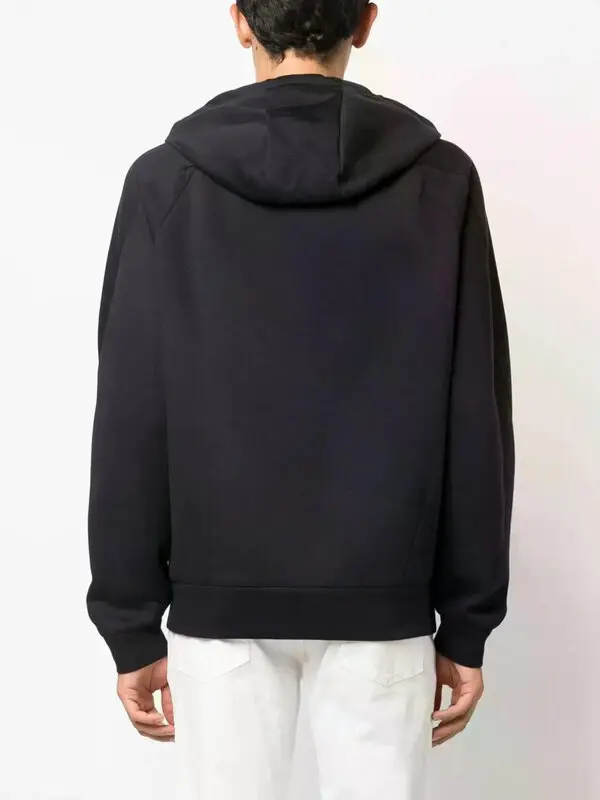 Giorgio Armani Logo-embroidered Zip-up Hoodie