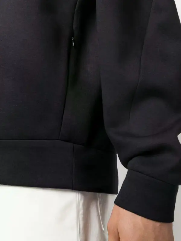 Giorgio Armani Logo-embroidered Zip-up Hoodie