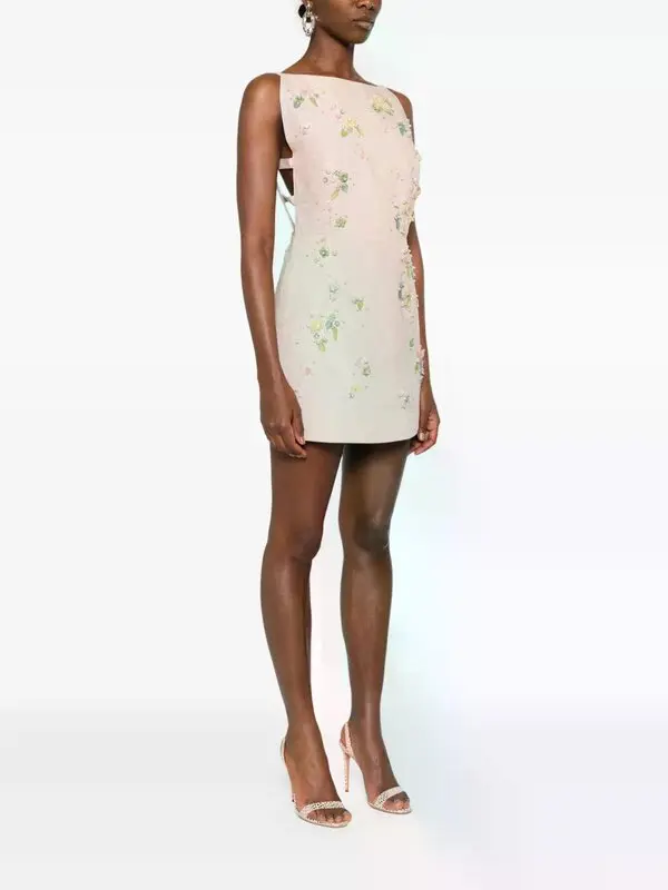 Bernadette Kimberly Mini Dress With Floral Embellishments