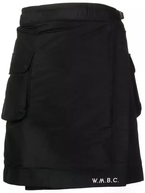 WHITE MOUNTAINEERING Wrap Cargo Skirt - Black