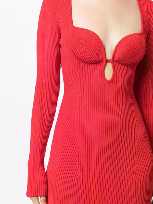 Magda Butrym Ribbed Knitted Maxi Dress