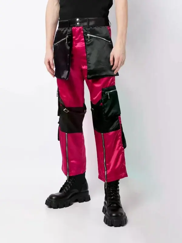 YOUTHS IN BALACLAVA Cropped Trousers With Multiple Zips - Black