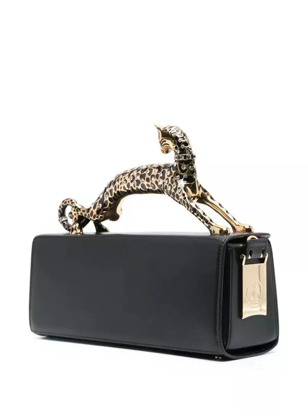 LANVIN Pencil Cat Leather Bag - Black