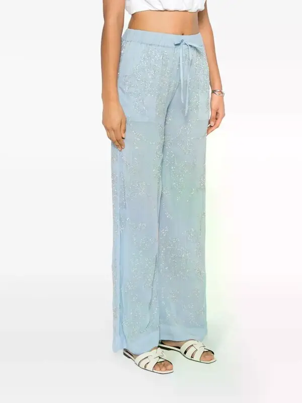 P.a.r.o.s.h Beaded Wide-leg Trousers